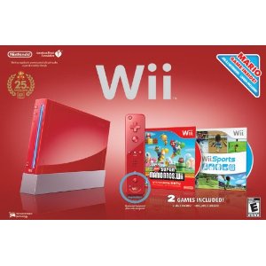 Wii Game Player: Wii Red Console Special Mario Edition
