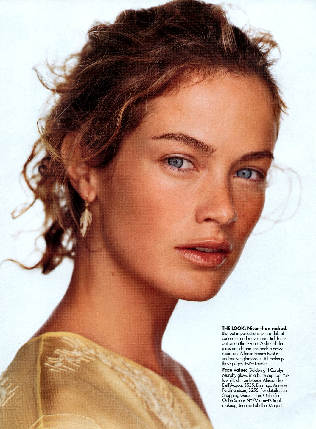 Fashion: [Female Celebrity Portraits] Model: Carolyn Murphy
