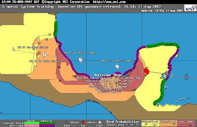 huracán dean se degrada meteoro a categoría 2 10 : 22 huracán dean ...