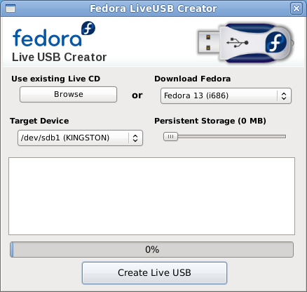 fraterneo GNU/Linux: Instalar Fedora 13/14 desde USB - LiveUSB Creator