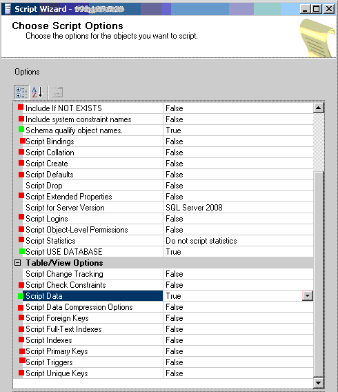 Sql Server 2008 Generate Data Script Connect Sql