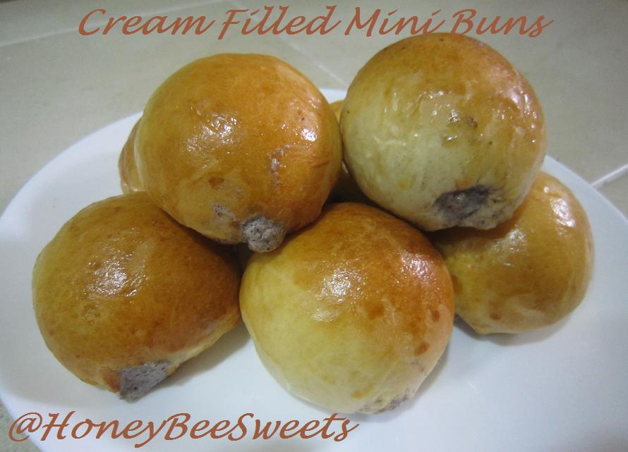 Honey Bee Sweets: Cream Filled Mini Buns
