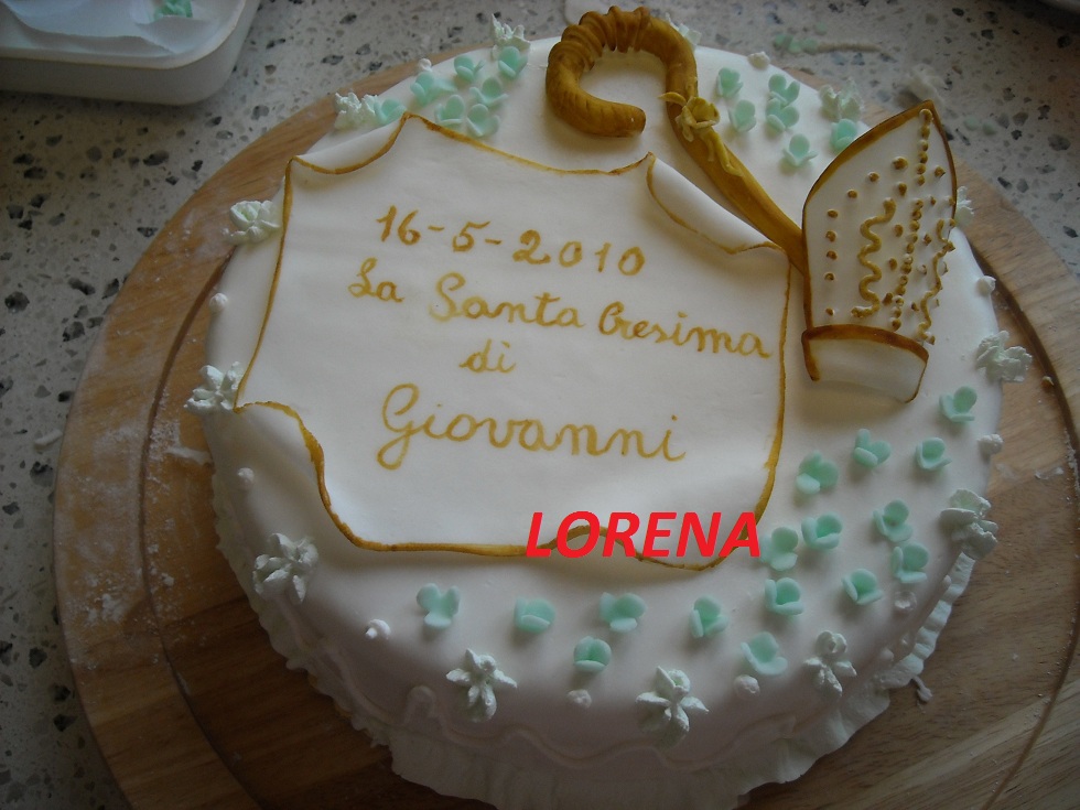 LE TORTE DI LORENA ....E NON SOLO!!!!!: CRESIMA di GIOVANNI