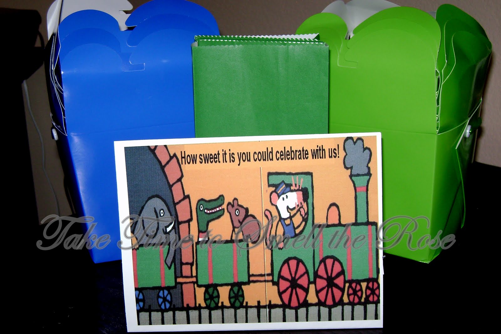 Take time to smell the rose: Ethan's Maisy Mouse Train 2nd Birthday Party!