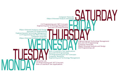 Colours Forever: Time-table layouts