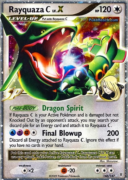 Pokemon Card of the Day: Rayquaza C Lv. X (Supreme Victors ...