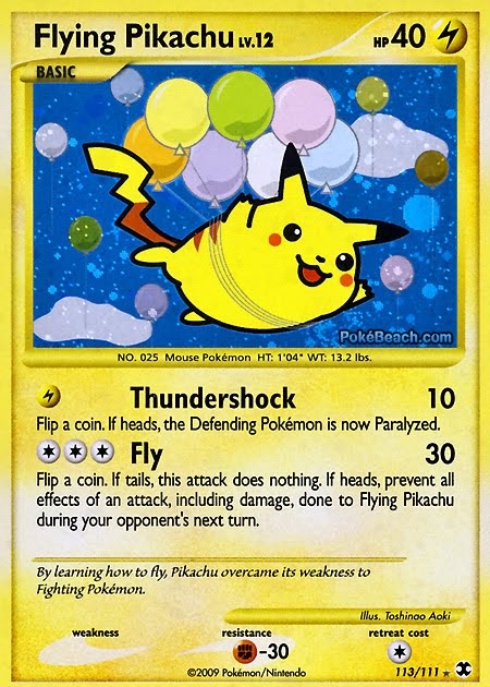Pokemon Card of the Day: Flying Pikachu Reprint (Rising Rivals ...