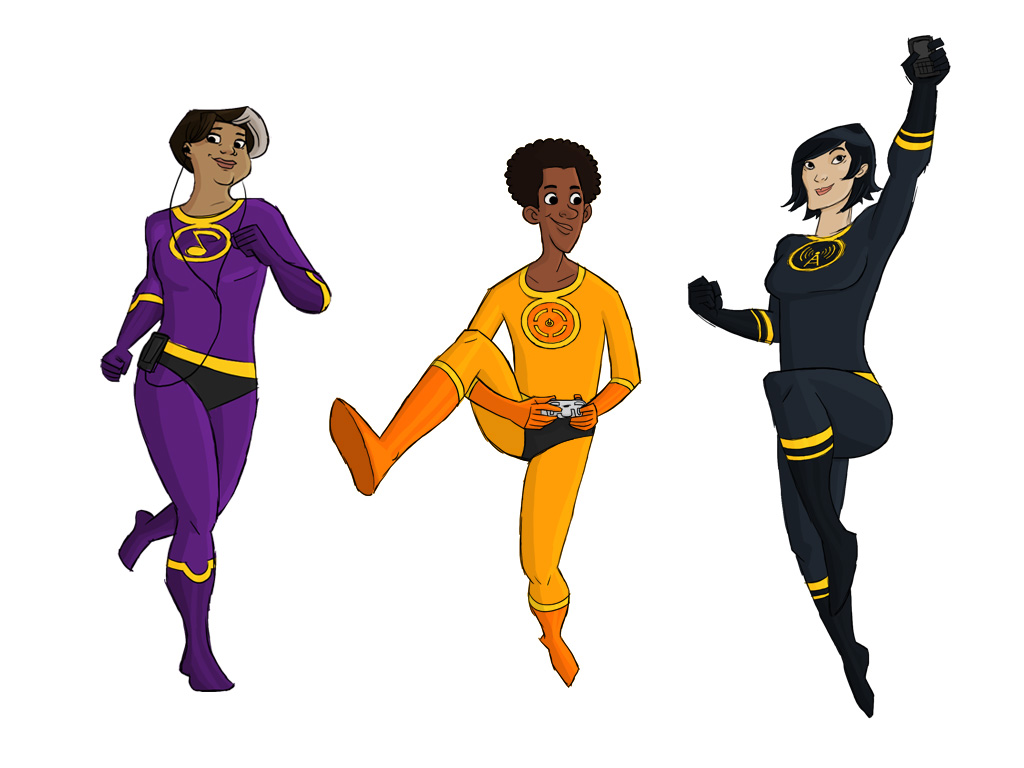 Sketches of M. S. Corley: Microsoft Superheros Set 2