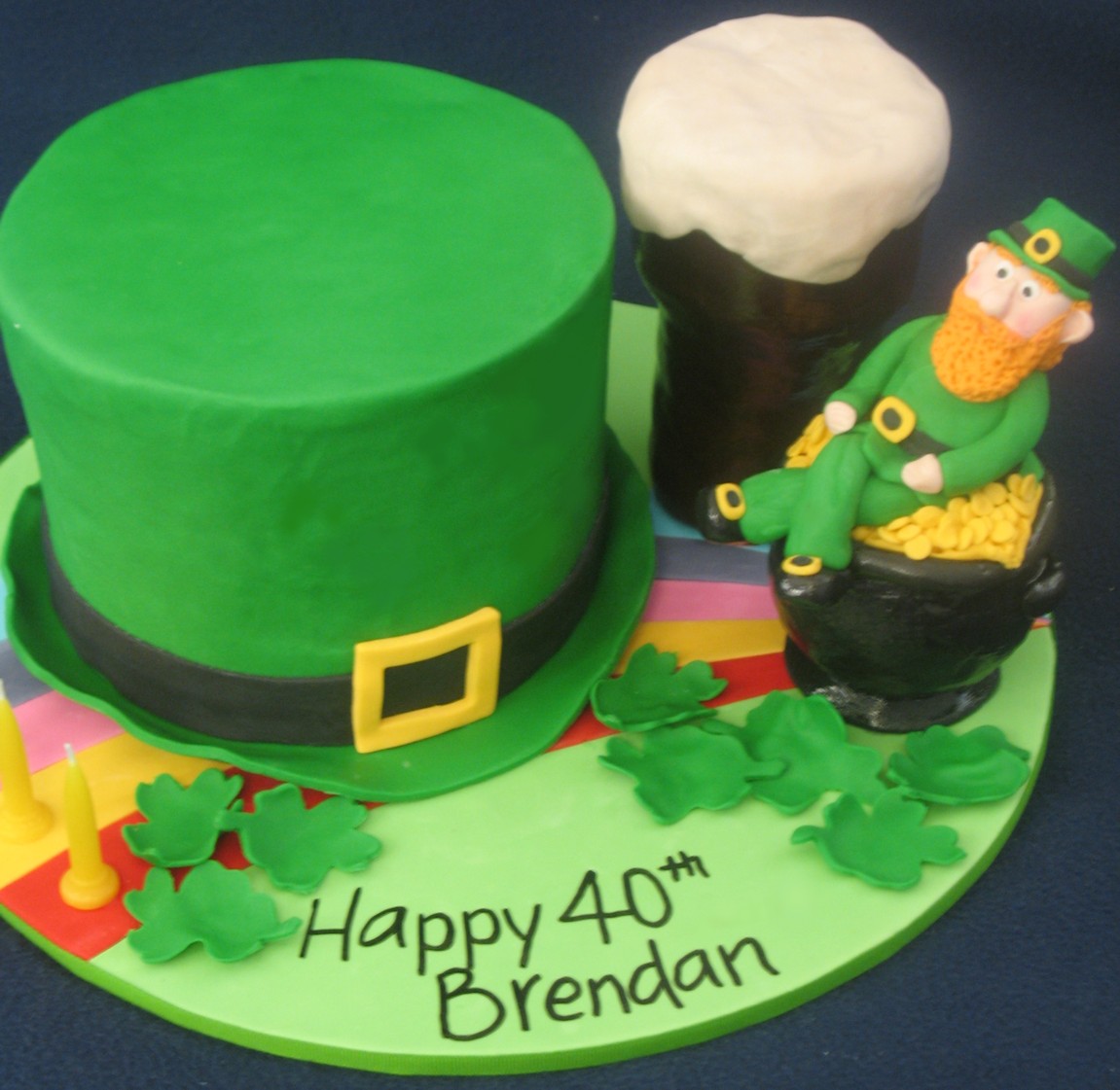 Blissfully Sweet: An Irish Themed 40th Birthday Cake