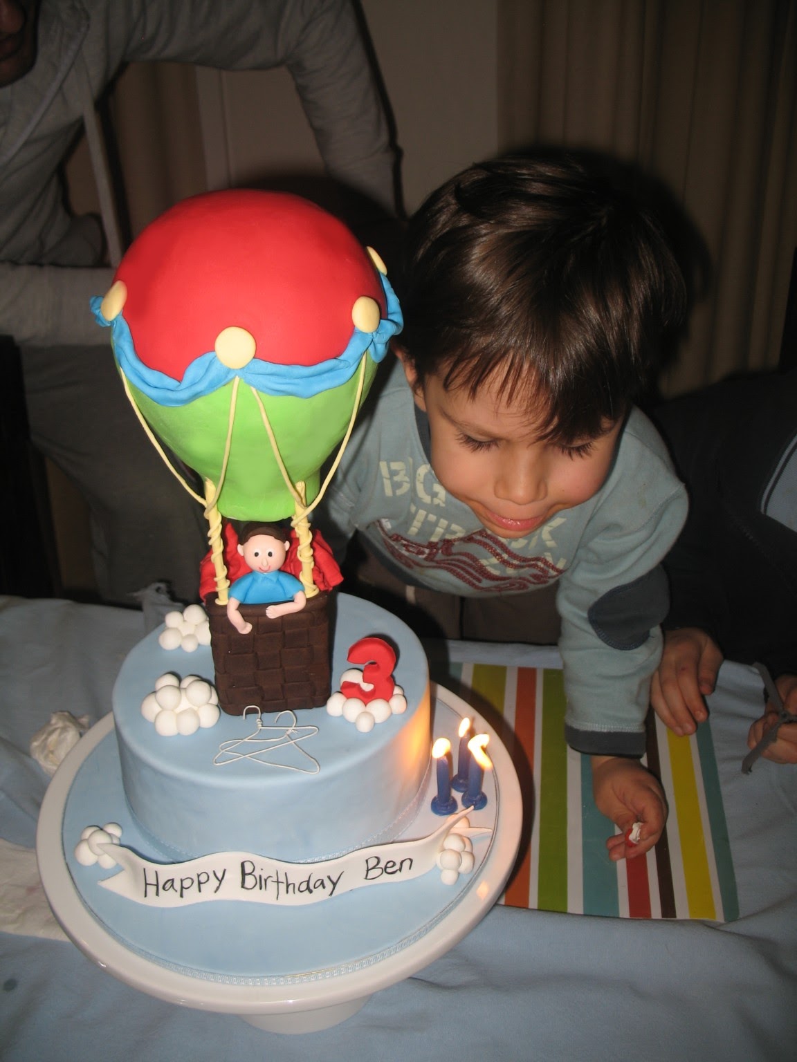 Blissfully Sweet: Hot Air Balloon Birthday Cake for my Little Ben!!