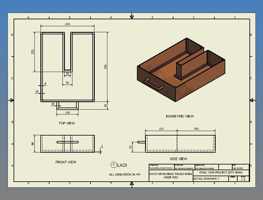 MESIN MERINCIH UBI KAYU: DETAIL,EXPLODED AND ASSEMBLY DRAWING