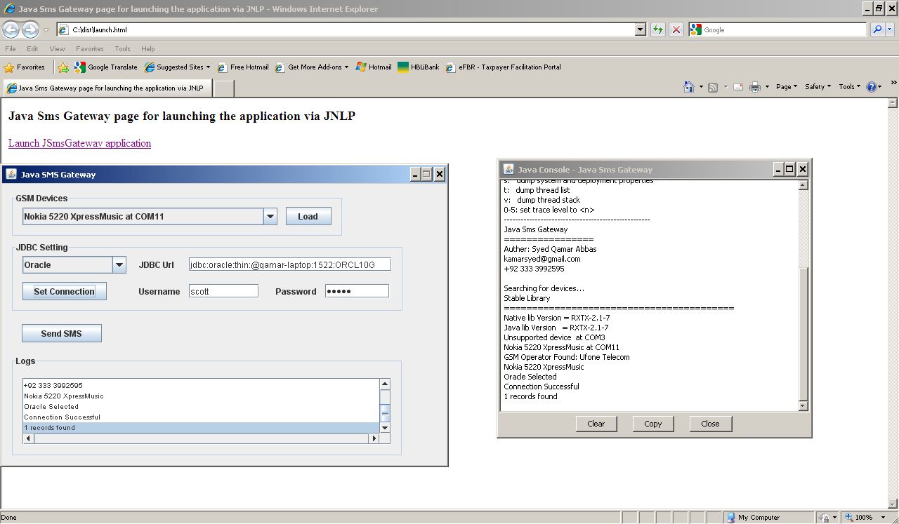 QAMAR's BLOG: Send SMS from Java. A Java Sms Gateway for Oracle & SQL ...