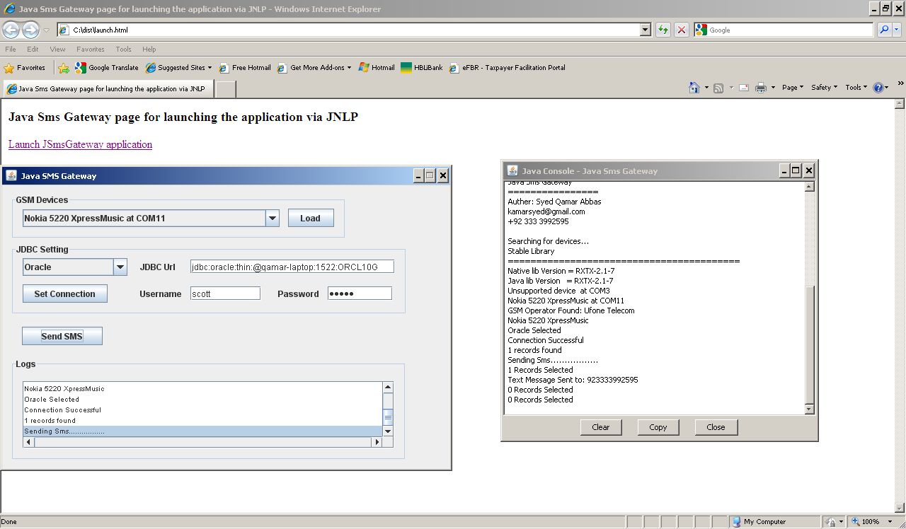 Qamars Blog Send Sms From Java A Java Sms Gateway For Oracle And Sql