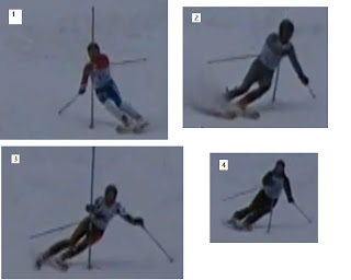 masters alpine ski racing: Cross-blocking in Slalom