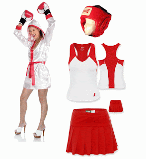 Boxer Girl: Adult Costume KICKBOXER a lady