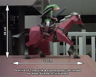 Legend of Zelda Ocarina of Time Papercraft: Link & Epona | Papercraft ...