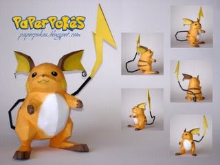 Pokemon: Raichu Papercraft | Papercraft Paradise | PaperCrafts | Paper ...