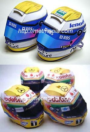 Free Papercraft and Paper Model: F1 Helmet Papercrafts
