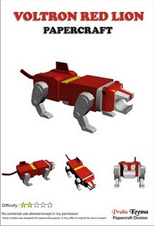 Voltron Papercraft: Red Lion | Papercraft Paradise | PaperCrafts ...