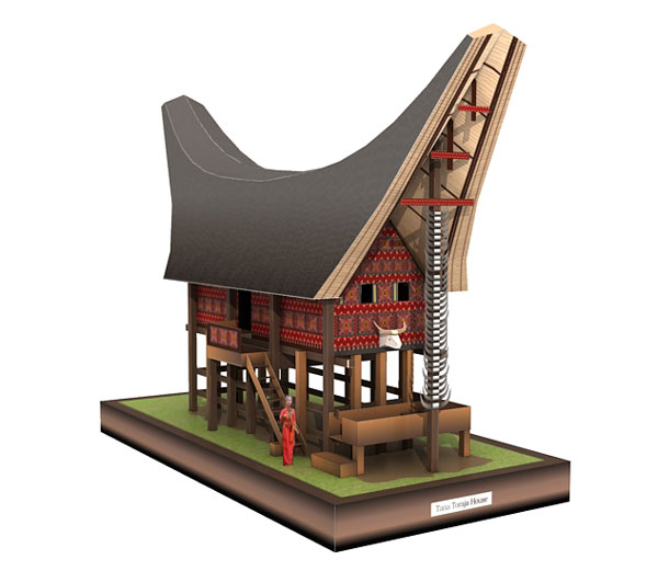 Toraja House Papercraft (Tongkonan) | Papercraft Paradise | PaperCrafts ...