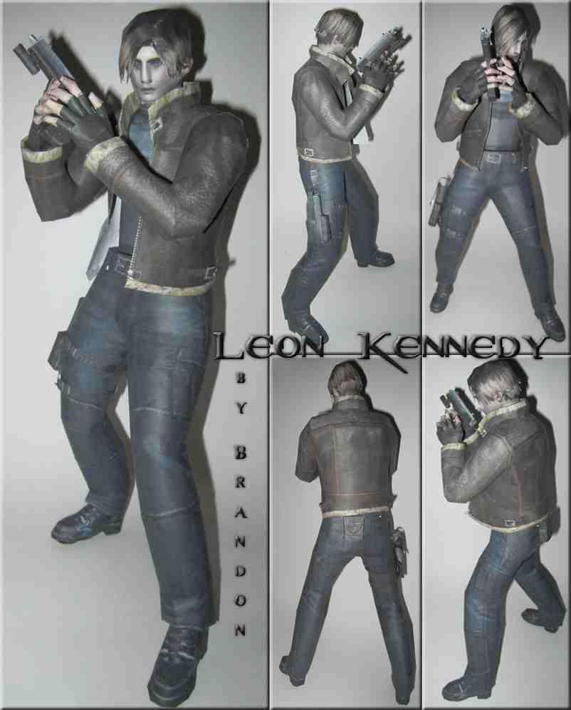 Resident Evil: Leon Kennedy Papercraft | Papercraft Paradise ...