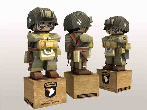 Paratrooper Papercraft - Wild Bill Guarnere | Papercraft Paradise ...