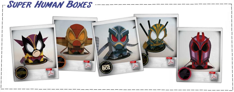 Super Human Boxes Papercraft | Papercraft Paradise | PaperCrafts ...