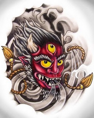 Immortal Tattoo Design Art: Tattoo Topeng Jepang - Japanese Mask Tattoo ...