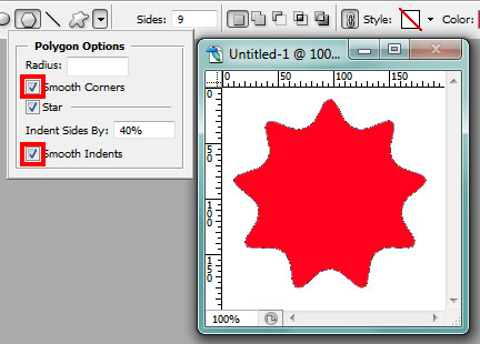 The Info Palette: How to make a star shape in Photoshop