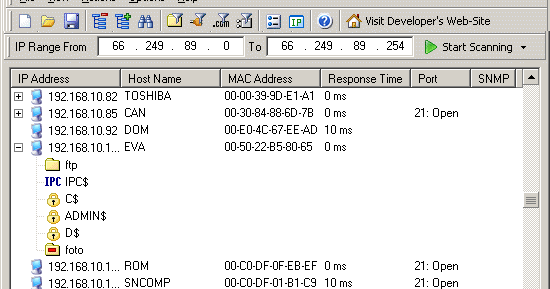 Advanced network scanner - tiklorhino