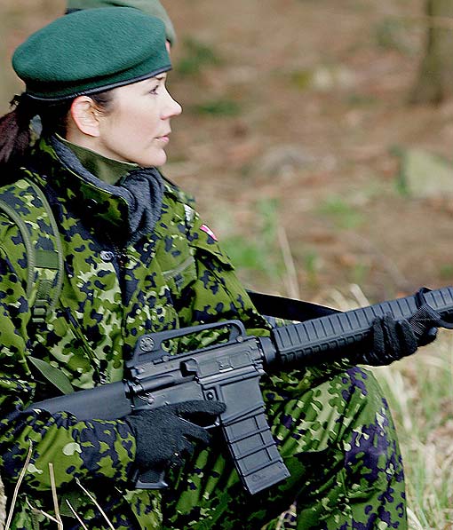 Milestone or tombstone?: Denmark army female soldier wear M84 camo uniform