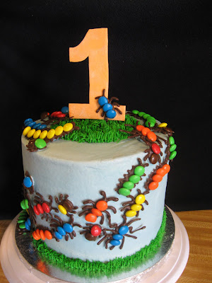 Sweetest Endeavors: 1st Birthday Bug Cake