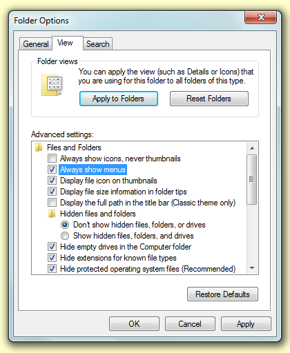 How to see the Explorer menus in Windows Vista and 7 ~ Bloody Computer
