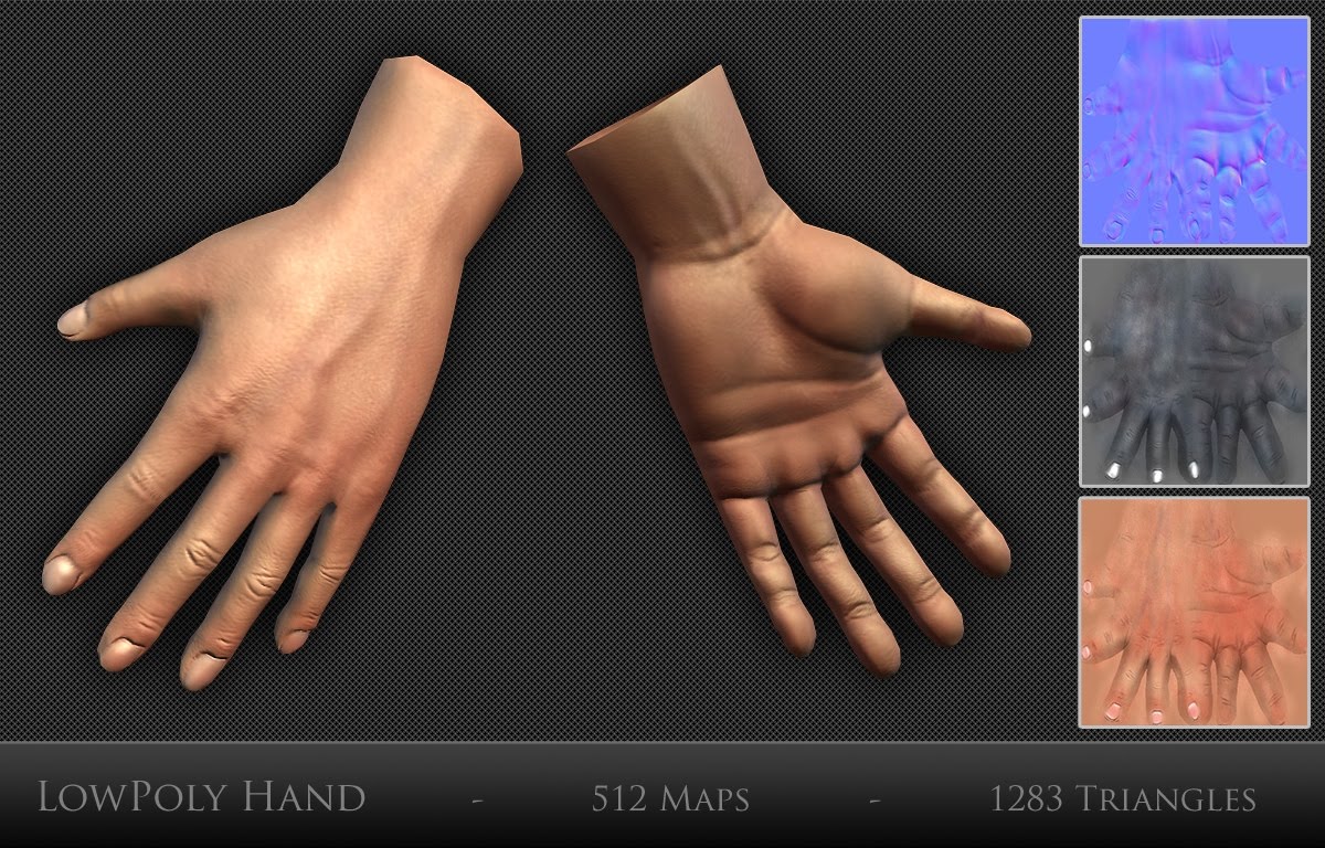 Onur Samli's 3D Art Blog: LowPoly Hand