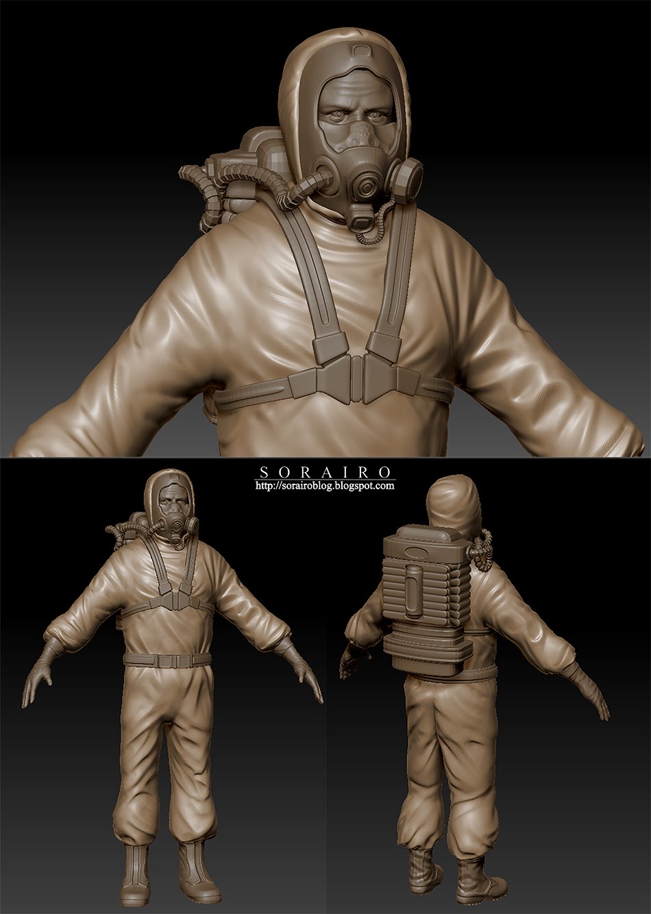 Onur Samli's 3D Art Blog: Bio-hazard Suit (Completed)