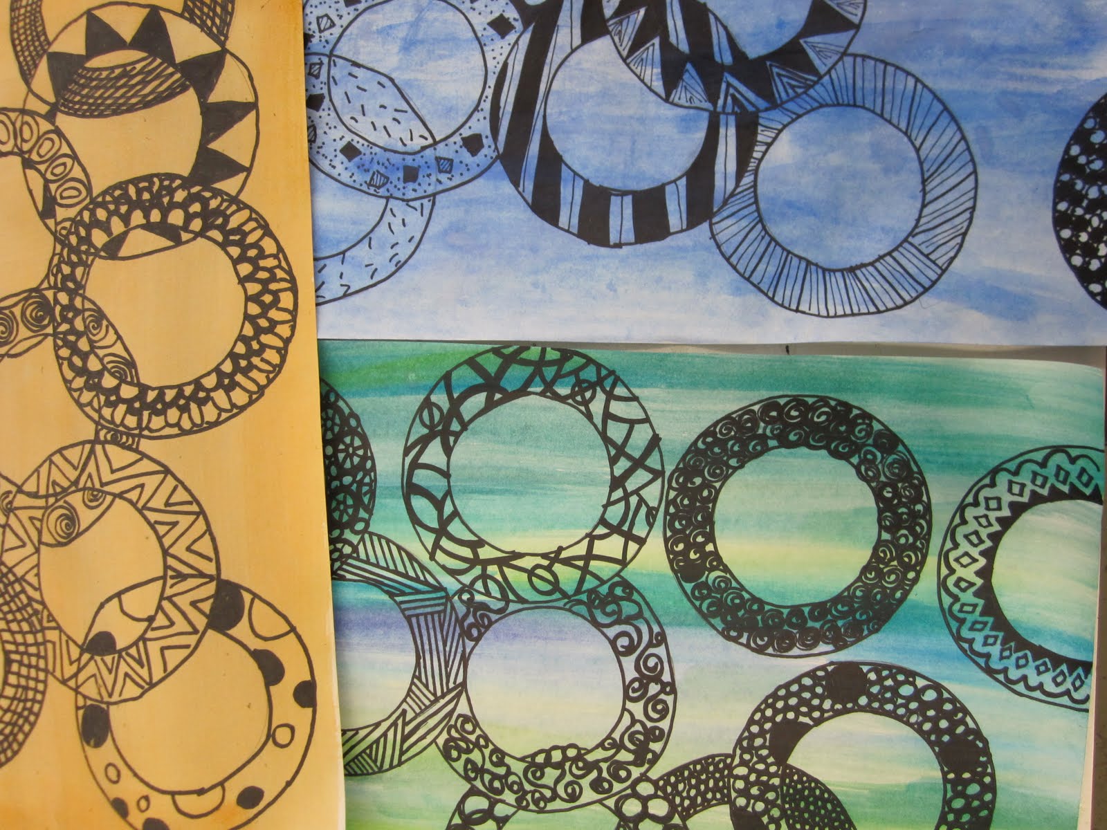 Think Create Art: Finished Unity Circles- 7th Grade