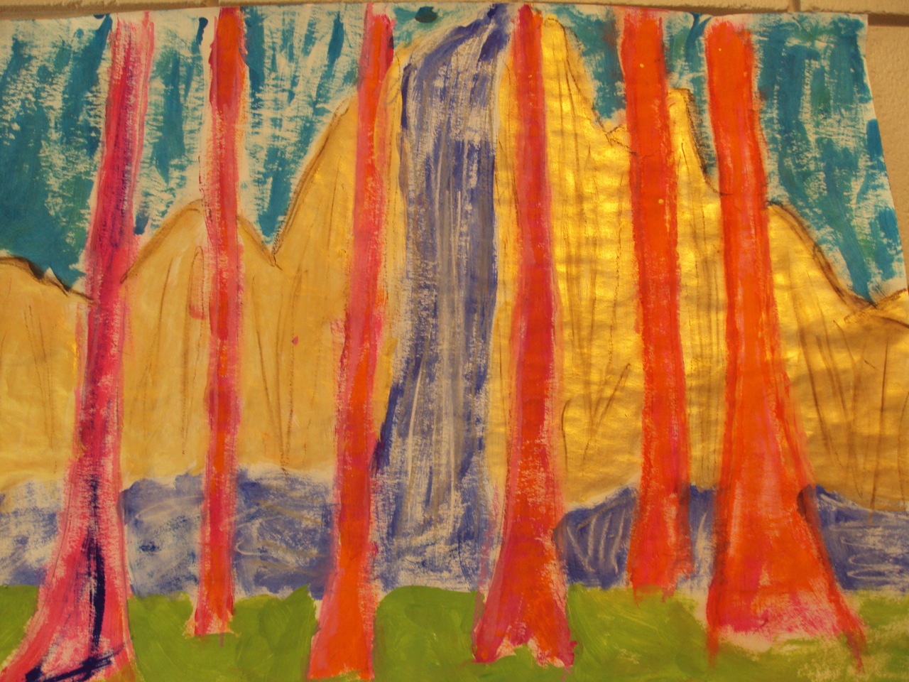 Think Create Art: Fall Scenes in Abstract Style- 6th Grade