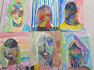 Think Create Art: Chuck Close Inspired Portraits- 3rd Grade