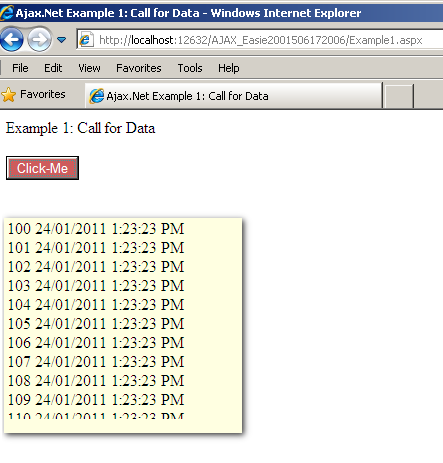 Simple AJAX Example | Source Code World