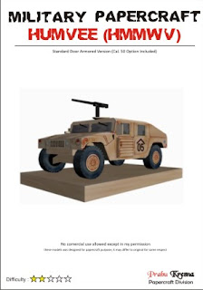 Papercraft and Papermodel: Humvee Military Papercraft