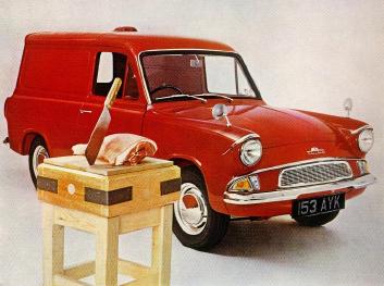 BACKWARD-SLANTED REAR WINDOW: Ford Anglia