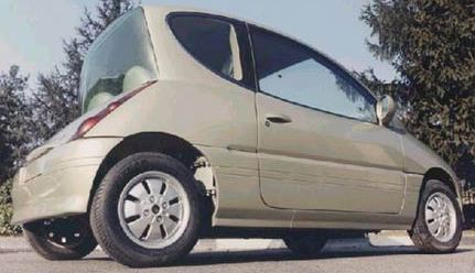 BACKWARD-SLANTED REAR WINDOW: Fiat Zic