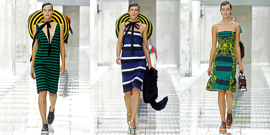 the tailoress: best of prada spring/summer 2011 stripes times three