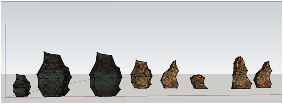 Rebecca Penn: Making Rocks In Sketchup Progress