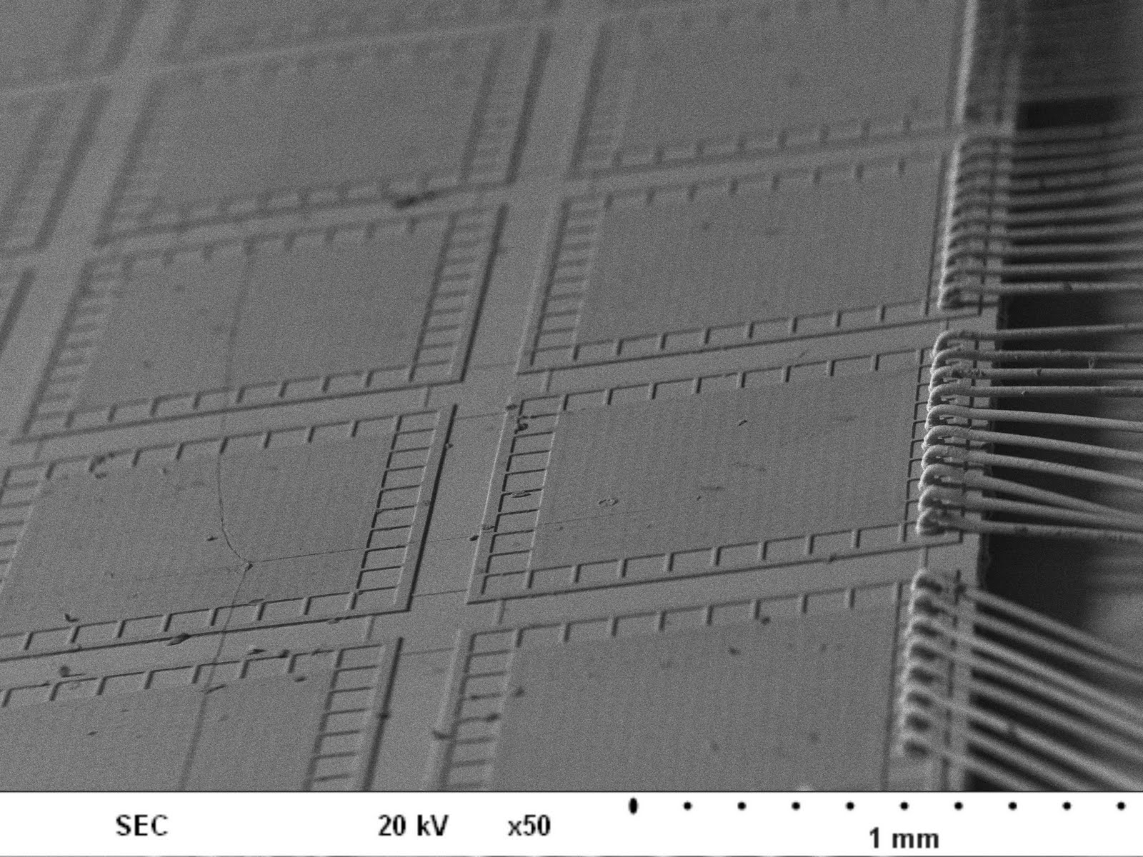 SEC - Scanning Electron Microscope: Mini-SEM Image - Wire Bonding on ...