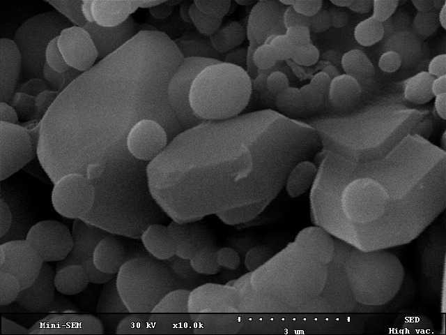 SEC - Scanning Electron Microscope: Mini-SEM Image - Silicon Powder