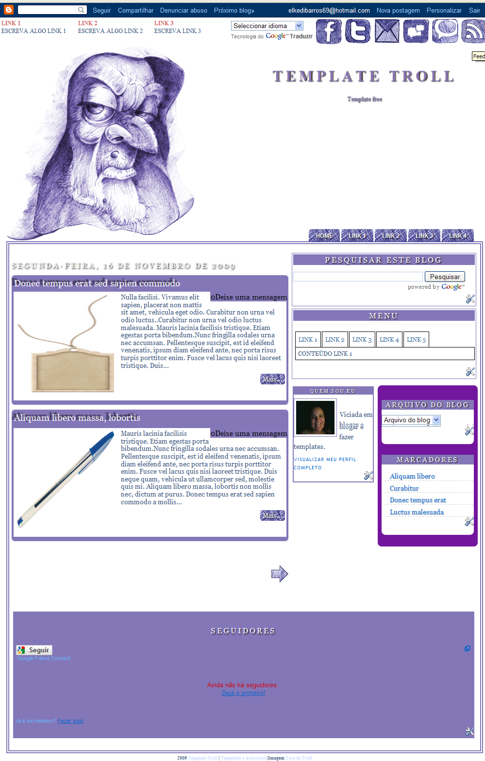 Templates e Acessórios: Template Troll