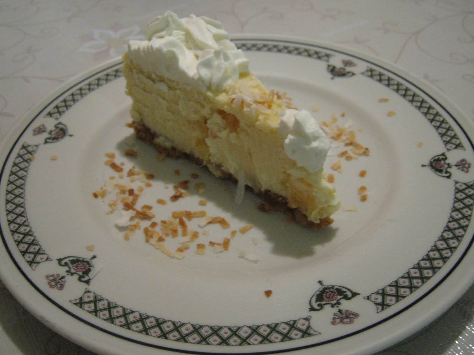 Baking with "Z" : Pina Colada Cheesecake