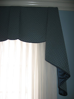 Window Fashions: Master Bedroom Sheffield Valance with Pleated Sheers
