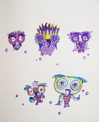 Greener Pastures: Owl doodles